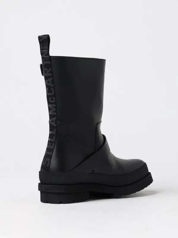 Stella McCartney Leather Buckled Boots - Black