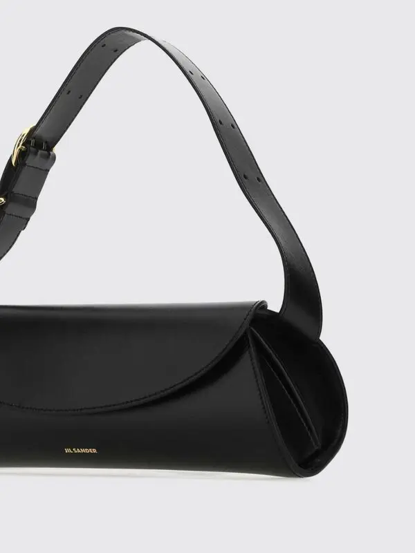 JIL SANDER Leather Shoulder Bag - Black