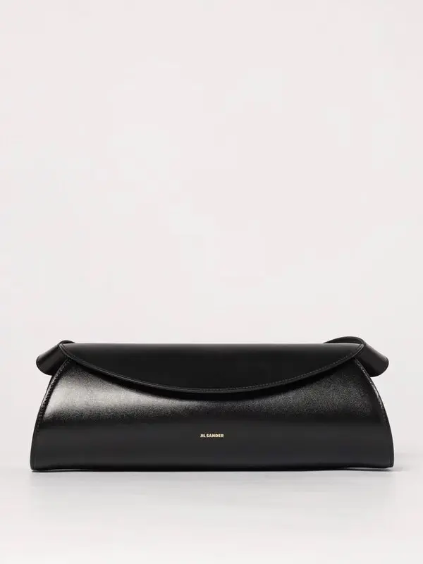 JIL SANDER Small Smooth Calfskin Leather Shoulder Bag - Black