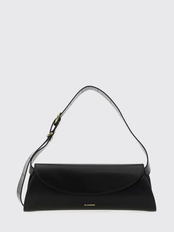 JIL SANDER Cannolo Small Smooth Calfskin Leather Shoulder Bag - Black