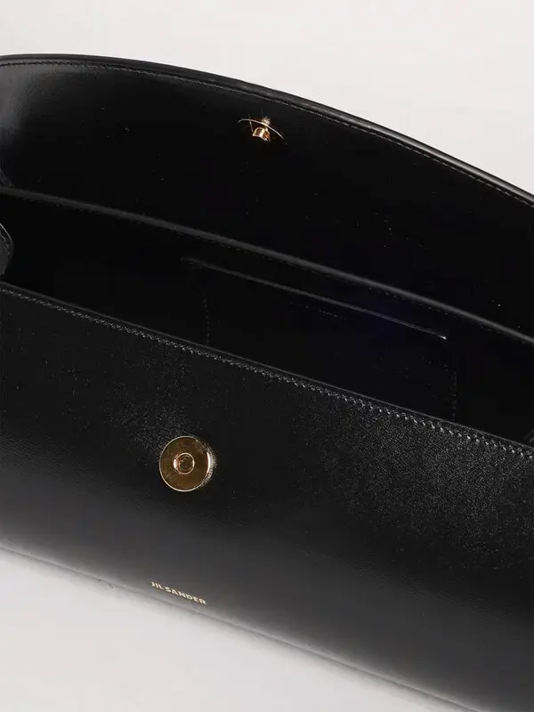 JIL SANDER Small Leather Shoulder Bag - Black