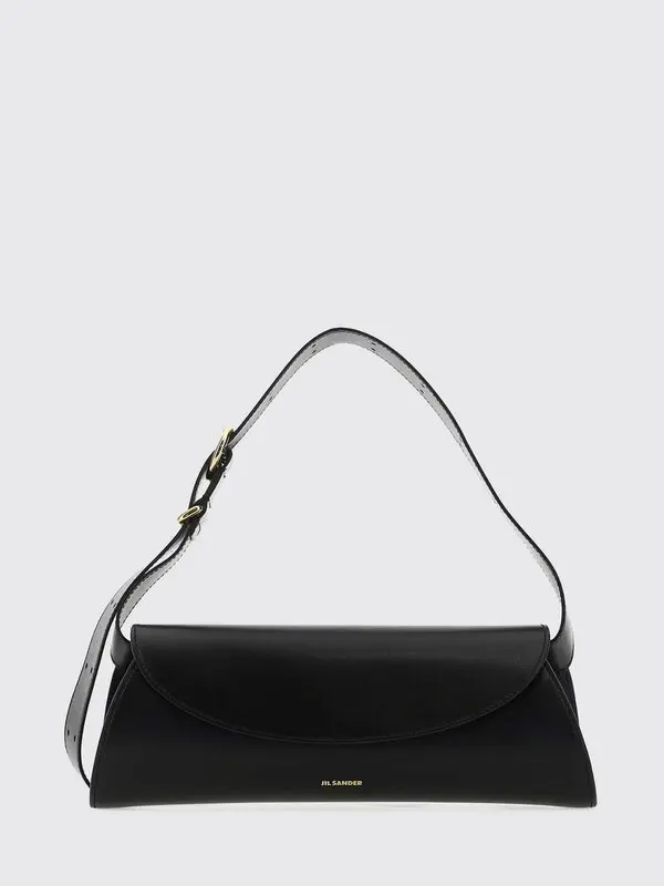 JIL SANDER Small Leather Shoulder Bag - Dark Plum