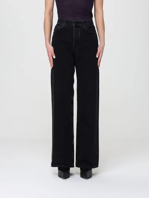 ANINE BING Hugh High-waisted Straight-leg Jeans - Black