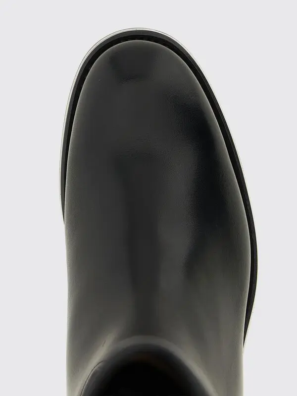 Church's Michelle Knee-high Calfskin Leather Boots With Side Buckle