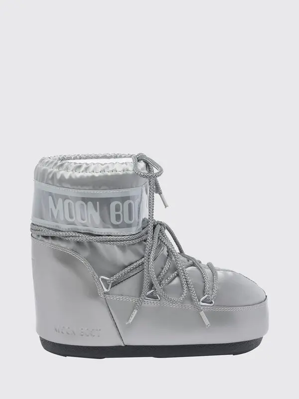 Moon Boot Icon Low Laminated Nylon Snow Boots In And - Silver