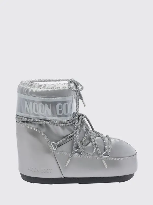 Moon Boot Icon Low Laminated Nylon Snow Boots In And - Silver