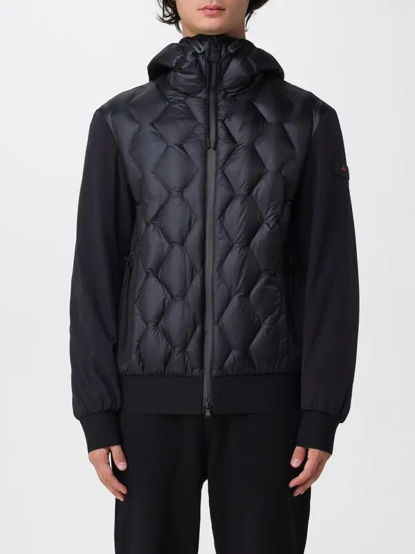 Peuterey Quilted Bomber Jacket With Hood - Blue