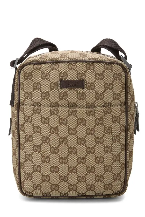 Gucci Original Gg Canvas Vertical Camera Bag - Beige