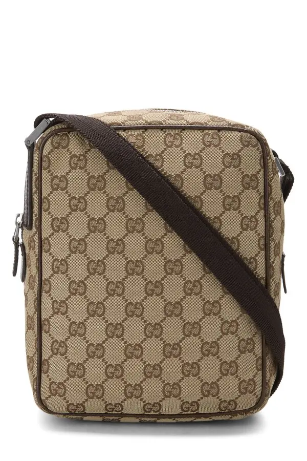 Gucci Original Gg Canvas Vertical Camera Bag - Beige