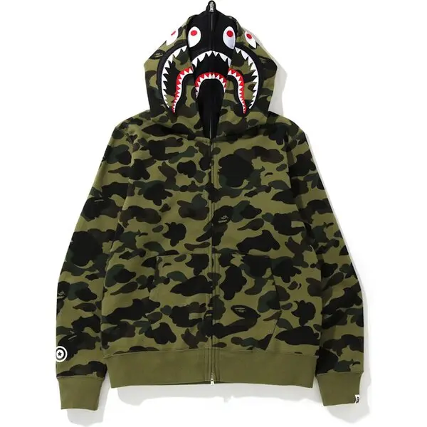 A BATHING APE 1st Camo Shark Full Zip Double Hoodie