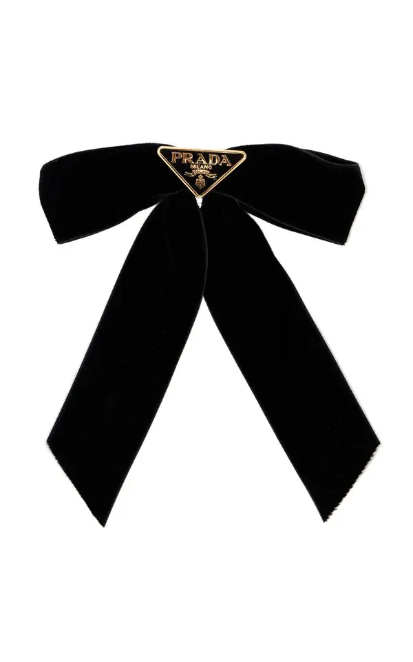 Prada Velvet Hair Bow - Black