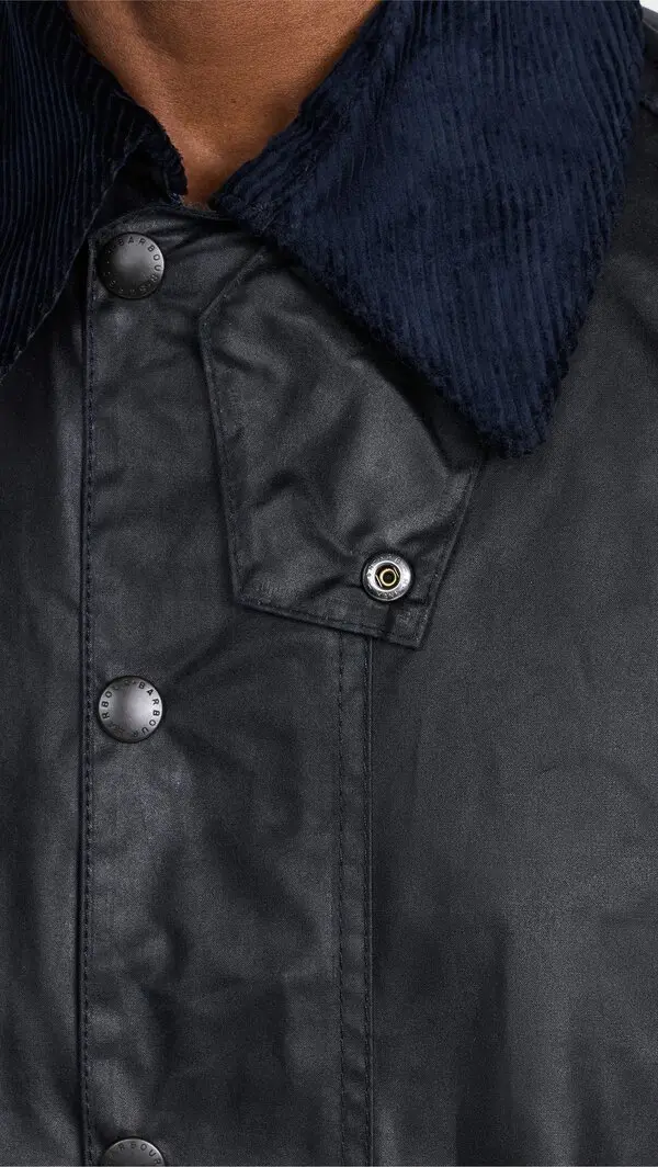 Barbour Beaufort Waxed Jacket - Navy