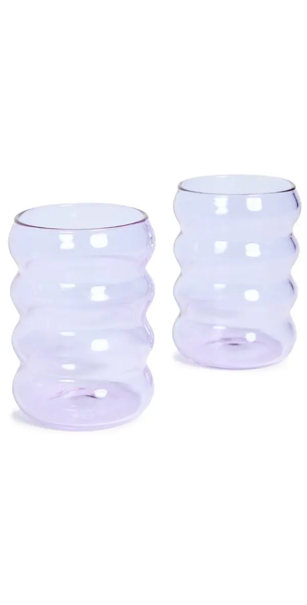 SOPHIE LOU JACOBSEN Ripple Cup 6oz Set Of 2 - Lilac