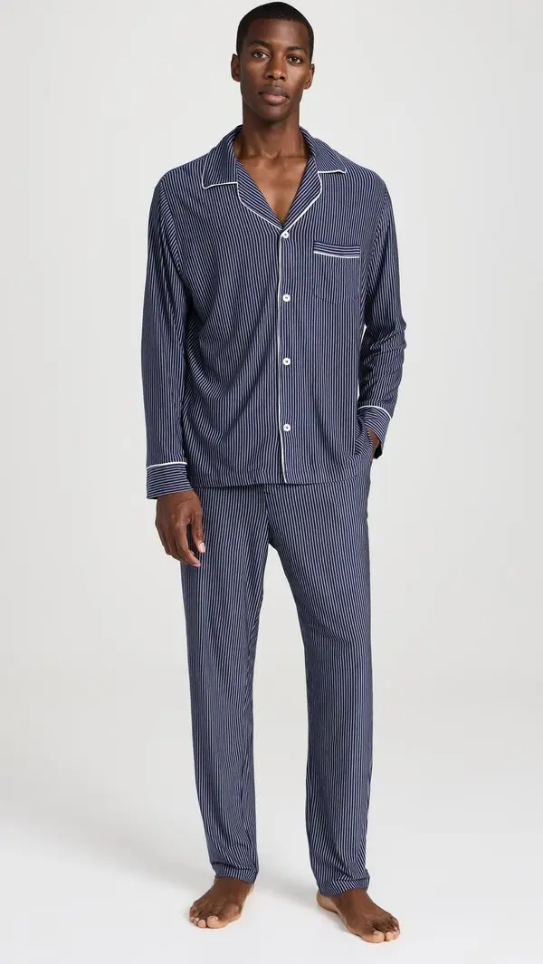 Eberjey William Modal Striped Long Pjs