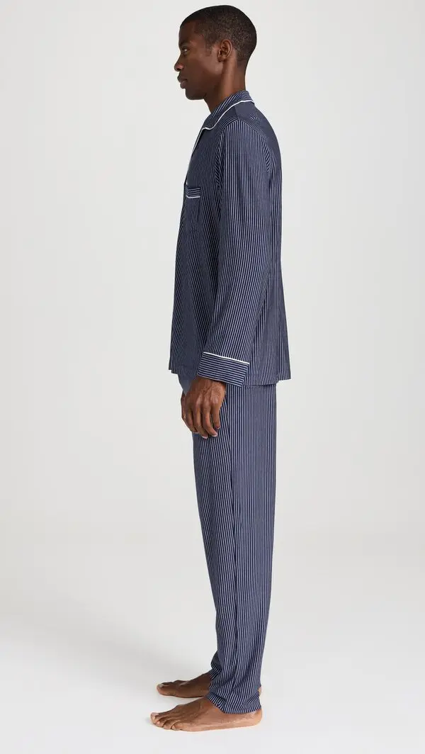 Eberjey William Modal Striped Long Pjs