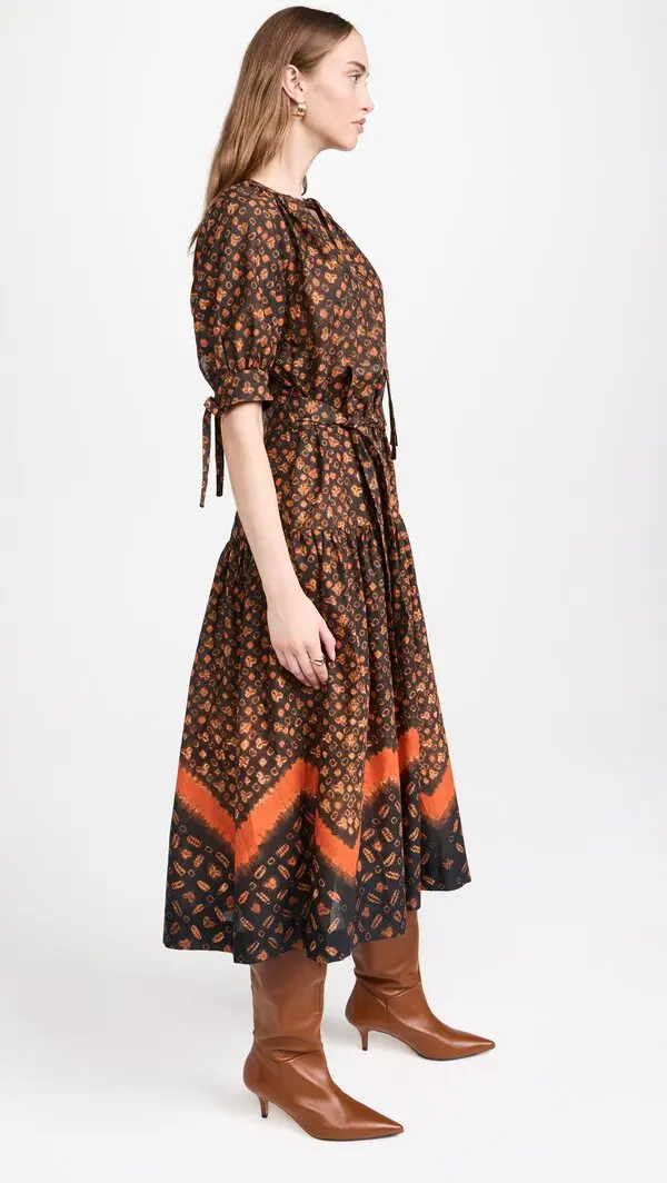 O.P.T Aksoy Tie-waist Midi Dress