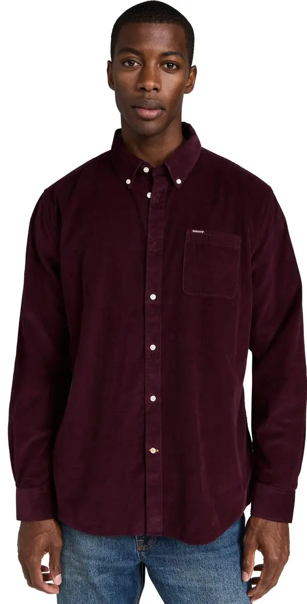 Barbour Ramsey Corduroy Shirt - Winter Red