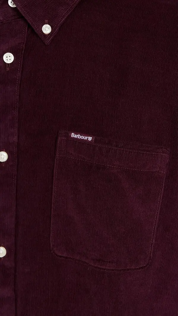 Barbour Ramsey Corduroy Shirt - Winter Red