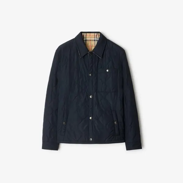 Burberry Reversible Quilted Nylon Overshirt - Navy