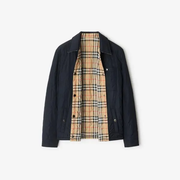 Burberry Reversible Quilted Nylon Overshirt - Navy