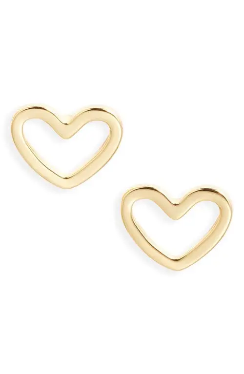 KIARA BY KI-ELE Classic Heart Stud Earrings - Gold