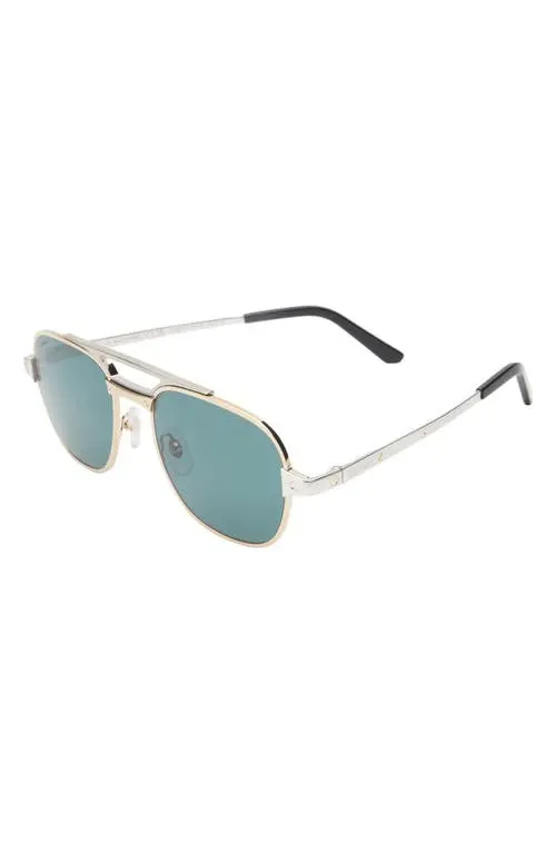 Cartier 56mm Polarized Panthos Sunglasses - Gold