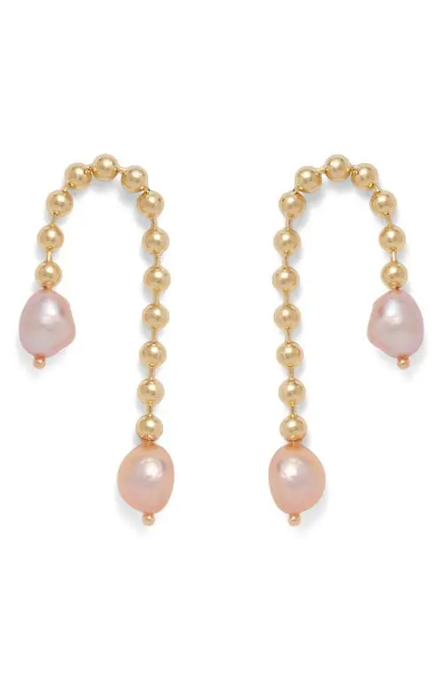 Lady Grey Frankie Pearl Drop Earrings - Gold/ Pearl