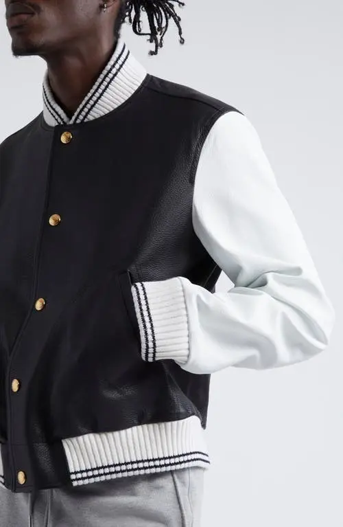Thom Browne Mixed Media Bomber Jacket
