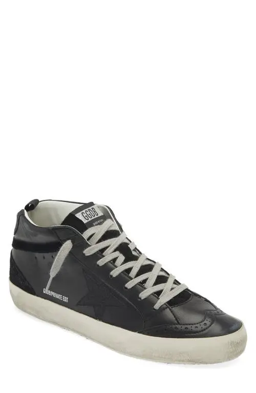GOLDEN GOOSE Mid Star Sneaker - Black
