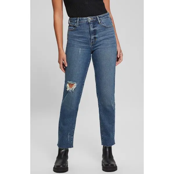 Guess High-rise Ankle Mom Jeans