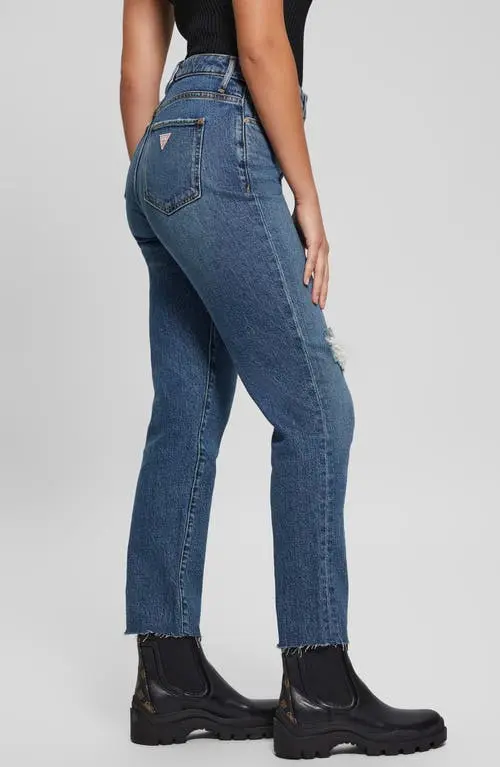 Guess High-rise Ankle Mom Jeans