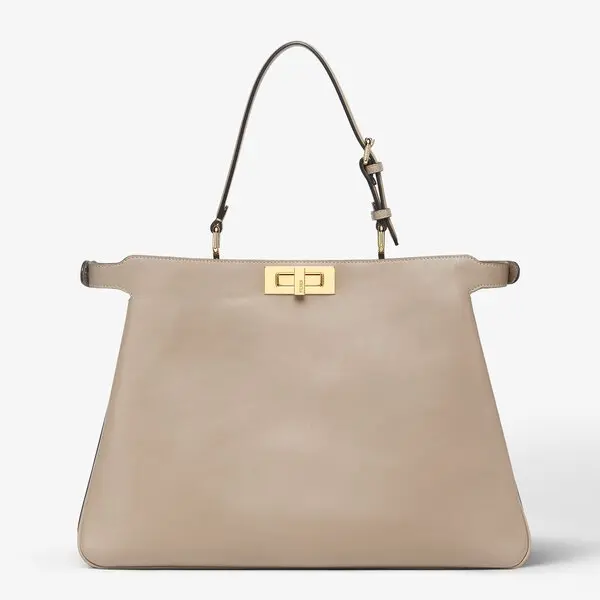 Fendi Large Peekaboo Soft Bag - Grey