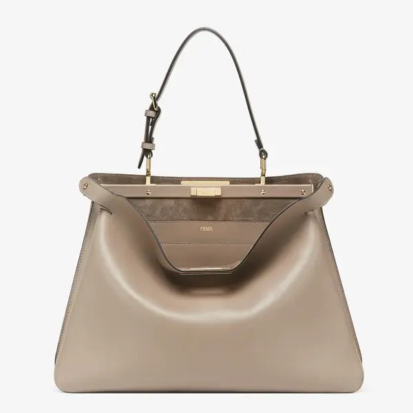 Fendi Large Peekaboo Soft Bag - Grey