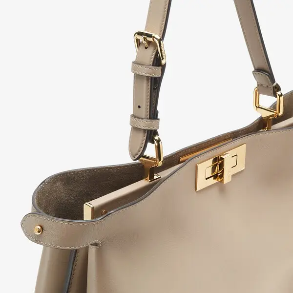 Fendi Large Peekaboo Soft Bag - Grey