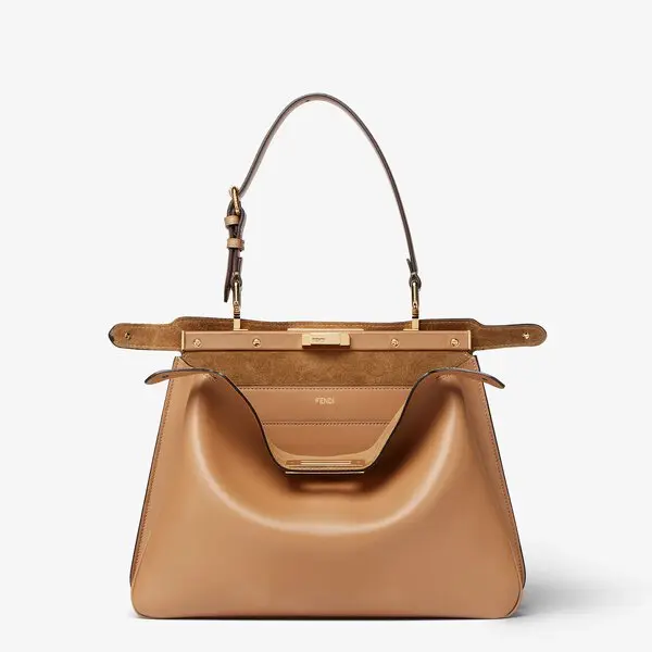 Fendi Peekaboo Soft Medium Bag - Beige