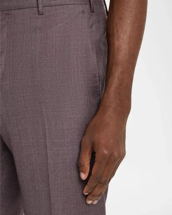 Zanella Parker Sharkskin Trousers - Wine