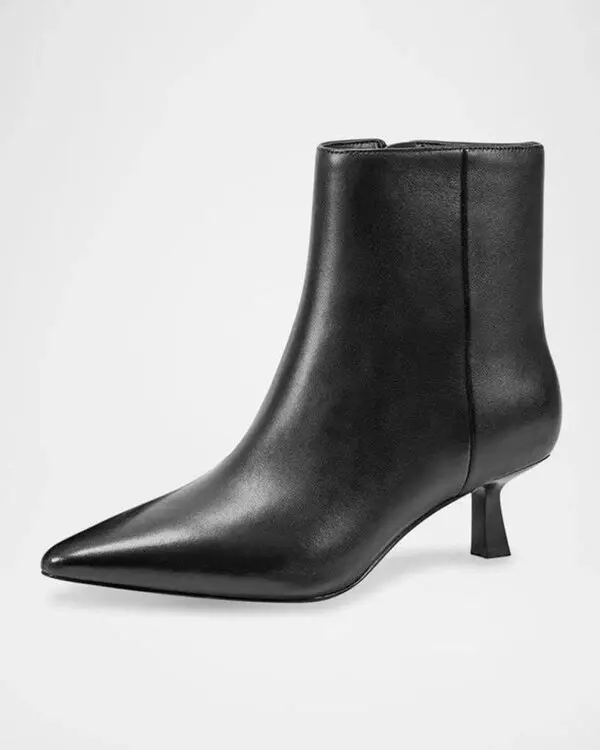 Marc Fisher Leather Kitten Heel Booties