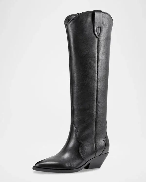 Marc Fisher Ander Western Leather Cowboy Boots