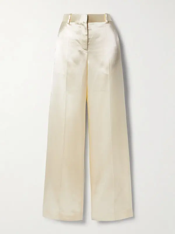 THE ROW Encore Straight-leg Satin Pants