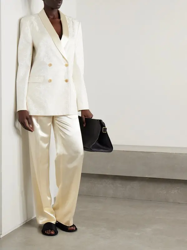 THE ROW Encore Straight-leg Satin Pants