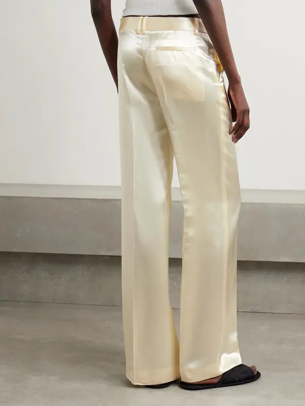 THE ROW Encore Straight-leg Satin Pants
