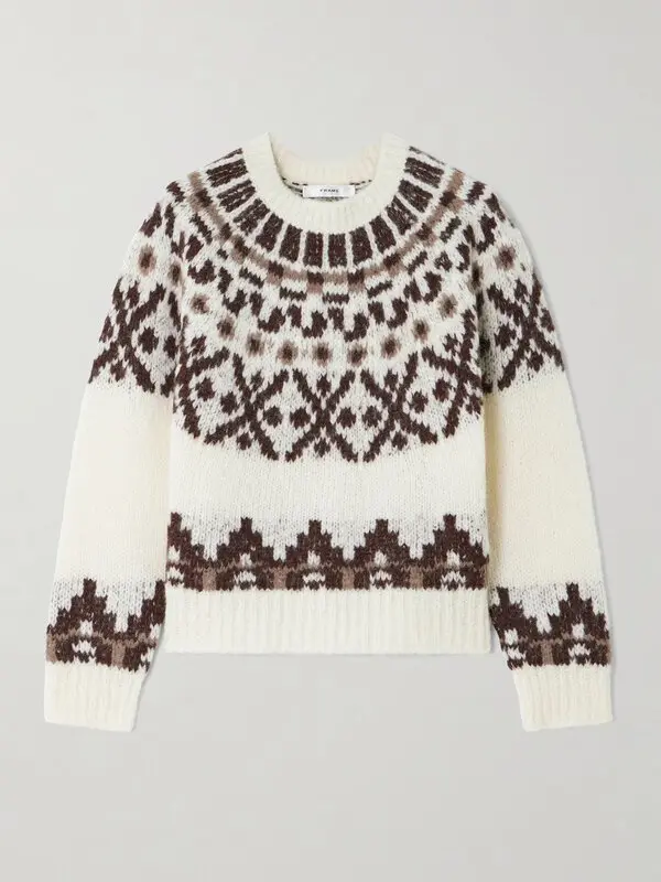 FRAME Fair Isle Alpaca-blend Sweater