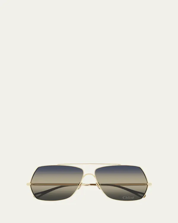Chloé Gradient Aviator Sunglasses - Green