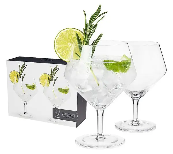 VISKI Angled Crystal Gin & Tonic Glasses - One-color