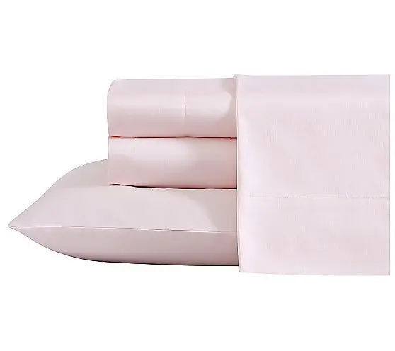 Laura Ashley Solid Pink Queen Sheet Set