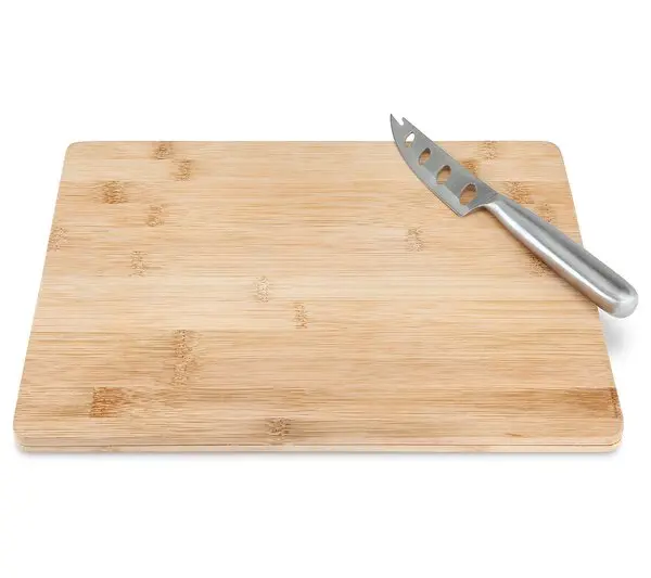 TRUE BRANDS Bamboo Board & Knife Set