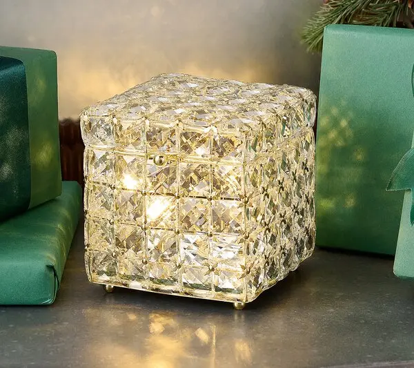 VALERIE PARR HILL As Is Multi-faceted Brilliance Lit Square Keepsake Box - One-color