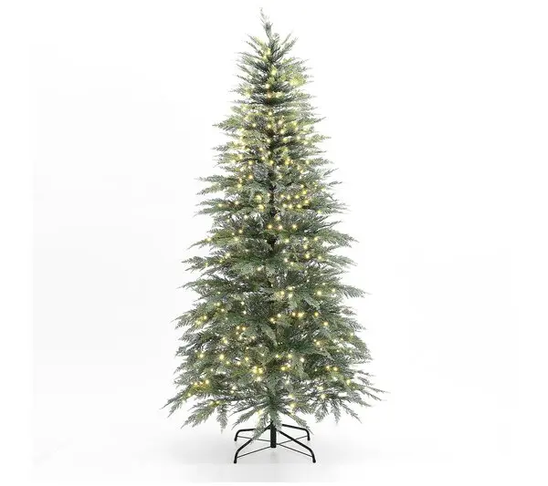 LUXEN HOME Luxenhome 7ft Pre-lit Green Cypress Artificial Ree - One-color