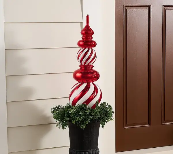 KRINGLE EXPRESS As Is 37' Oversize Finial Stake/hangdecor - One-color