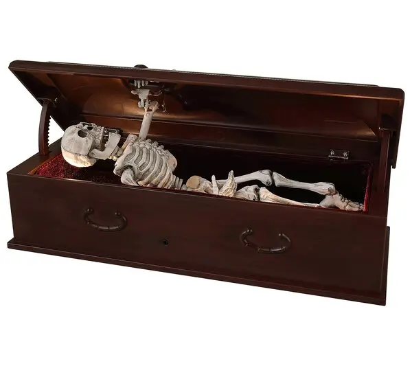 MR. HALLOWEEN 12 In. Animated Skeleton Coffin - One-color